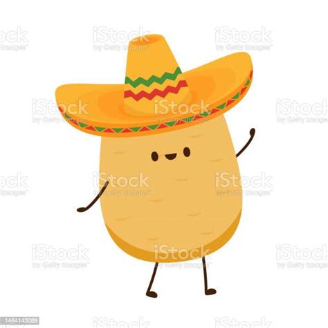 Potato Character Design Potato Vector Potato Cartoon On White