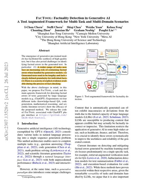 F T Factuality Detection In Generative Ai A Tool Augmented Framework For Multi Task And Multi