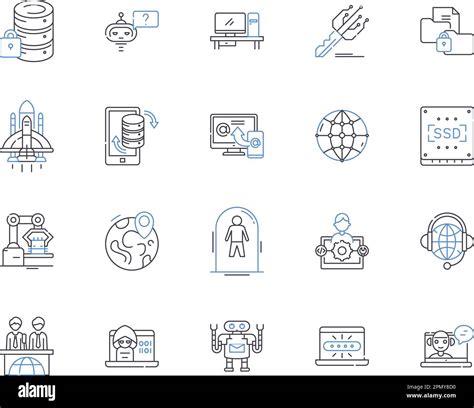 Science And Technology Outline Icons Collection Science Technology Innovate Experiment