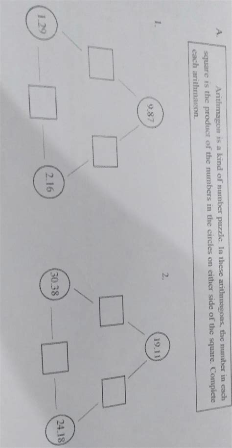 Arithmagon Is A Kind Of Number Puzzle In These Arithmagons The Number In Each Square Is The