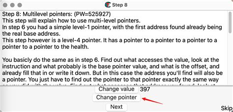 【ce】mac下的ce教程tutorial：进阶篇（第8关：多级指针）ce多级指针 Csdn博客
