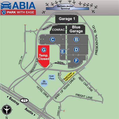 Austin Bergstrom International Airport Parking Map 2025 2019 All Maps