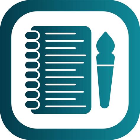 Sketchbook Glyph Gradient Round Corner Icon 42808255 Vector Art At Vecteezy