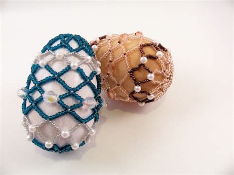 Exquisite Easter Beaded Egg Pattern Beading Tutorial In Pdf Etsy