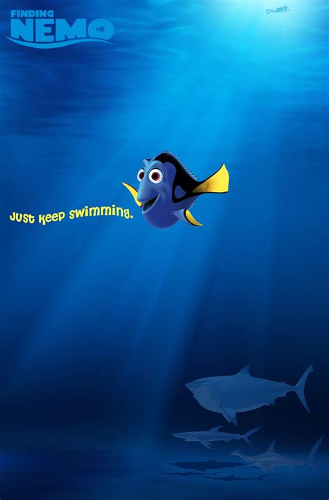 Findind Nemo Poster Dory Just Keep Swimming Dory Just Keep