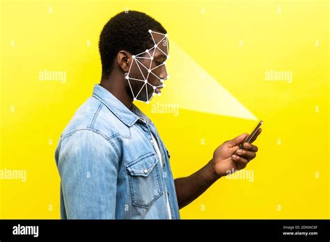 Mobile Biometric Identification And Verification Or Detection Concept