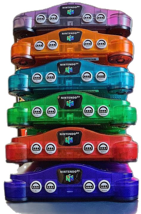 Colorful Nintendo 64 Controllers N64 Colors N64 Aesthetic N64 Nostalgia