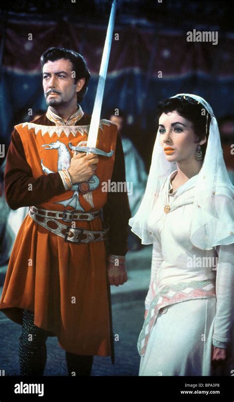 Robert Taylor Elizabeth Taylor Ivanhoe 1952 Stockfotografie Alamy