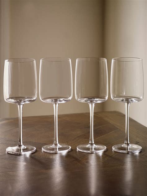 Buy Clear Angular Set Of 4 White Wine Glasses From The Next Uk Online Shop
