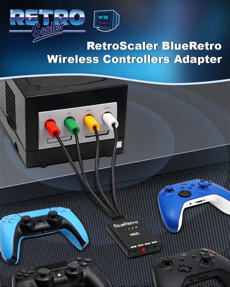 Blueretro For Nintendo Gamecube Console Wireless Game Controllers Adapter Retroscaler Game Store