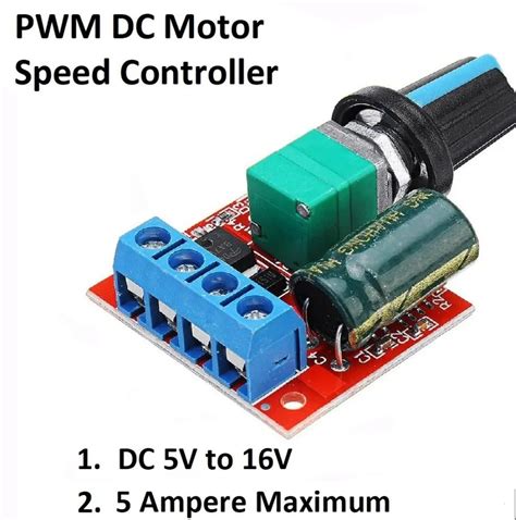 Mini Dc Motor Pwm Speed Controller 3v 6v 12v 24v 35vdc 90w 5a Dc Motor