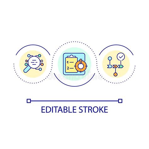Workflow Management Loop Concept Icon Stock Vector Illustration Of Cooperation Outline
