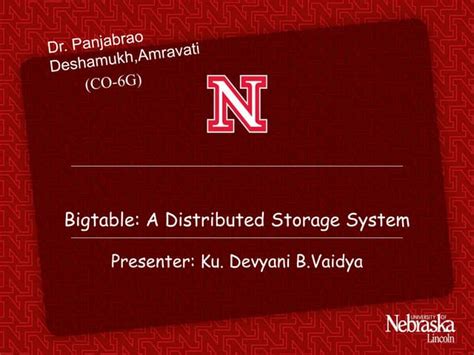 bigtable a distributed storage system pptx