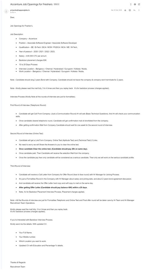 Accenture Recruitment Fraudalert Jobscams Staysafe
