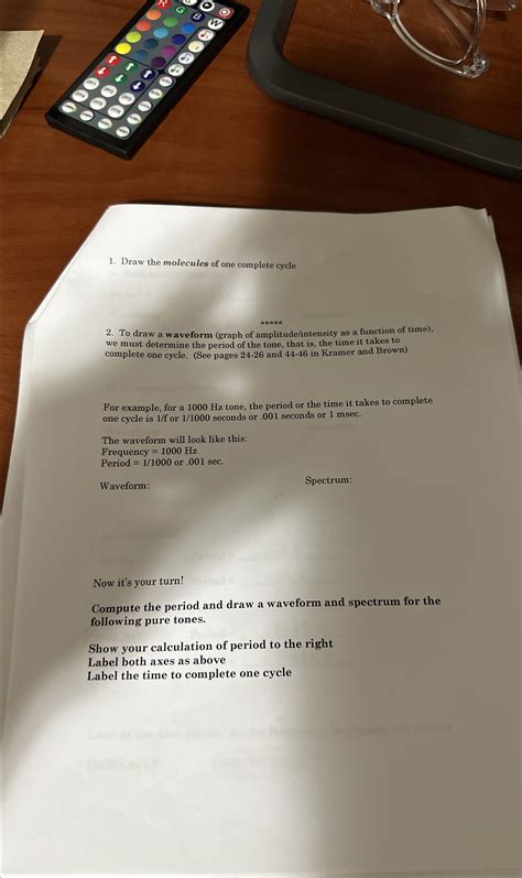 Solved Draw The Molecules Of One Complete Cycle To Draw A Waveform