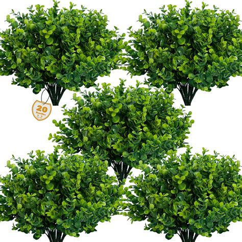 Lnoicy Artificial Greenery Plants Outdoor Uv Resistant Fake Plants