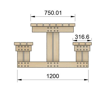 Picnic Table DIY Build Instructions Garden Table Furniture Plans Easy Build PDF Instructions