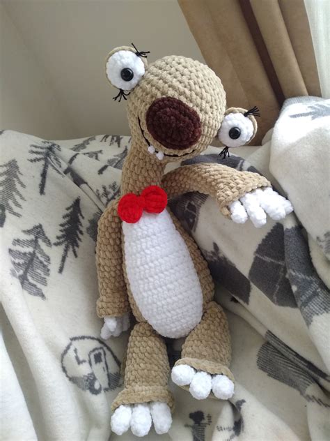 Sid From Ice Age 20 Inches 508cm Amigurumi Plushie Crochet Toy Etsy