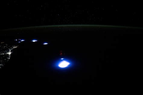 A Midsummer Red Sprite Seen From Space Nasa A Midsummer Red Sprite Seen From Space Nasa