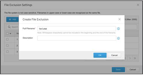 how to configure file exclusions for edgeips pro devices