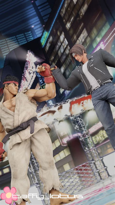 Round 1 Ryu Vs Kyo By Taffy Lotus On Deviantart