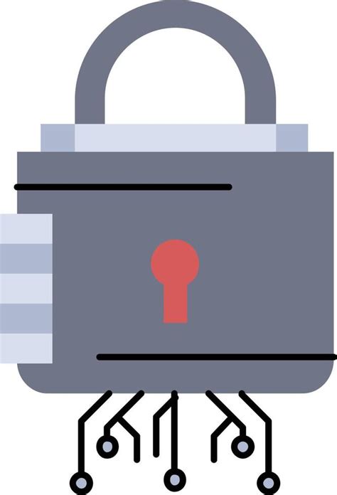 Security Cyber Lock Protection Secure Flat Color Icon Vector 13142895 Vector Art At Vecteezy