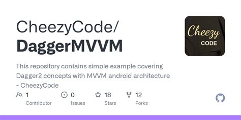 Github Cheezycodedaggermvvm This Repository Contains Simple Example Covering Dagger2