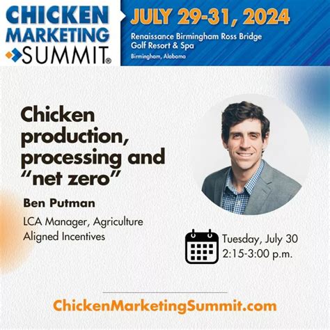 Lca Expert Ben Putman To Speak At The Chicken Marketing Summit On Tackling The Net Zero