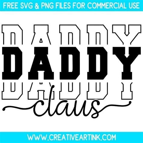 Daddy Claus Svg Free Svg Creativeartink