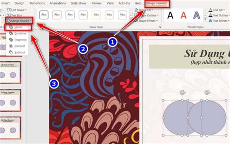 Học PowerPoint Cơ Bản Hướng Dẫn Cách Sử Dụng Merge Shapes