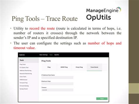 ManageEngine OpUtils Technical Overview PPTX ManageEngine OpUtils Technical Overview PPTX