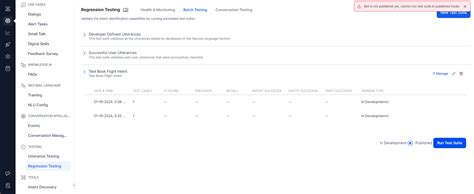 batch testing nlp kore ai docs