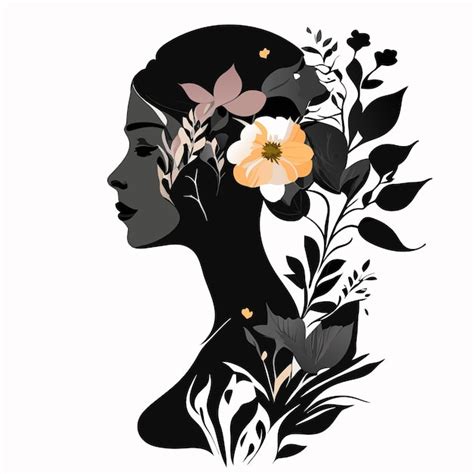 Premium Vector Watercolor Line Drawing Person Flower Hand Drawn