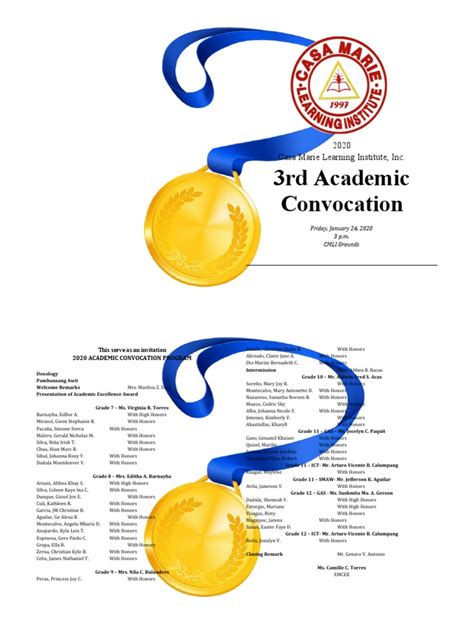 Convocation Program Pdf
