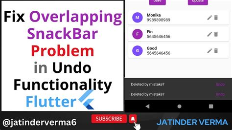 Snackbar Overlapping Problem Fix In Flutter Youtube