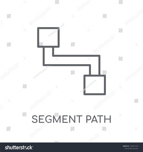 Segment Path Linear Icon Modern Outline Stock Vector Royalty Free Shutterstock