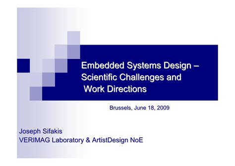 Pdf Embedded Systems Design Scientific Challenges And · Embedded