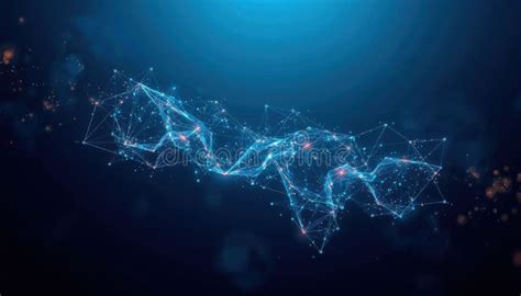 Abstract Data Visualization Pink Blue Lines Points Dark Background