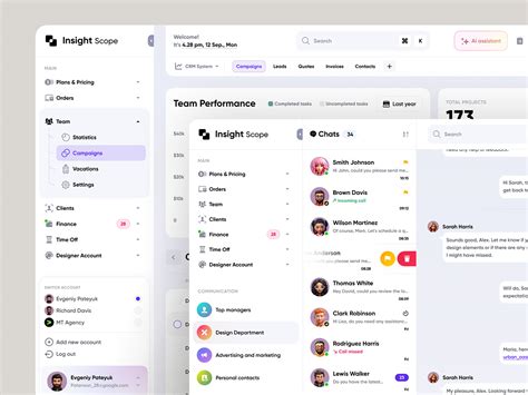Dashboard Ui Chattask Manager Saas Ai Product Design Behance