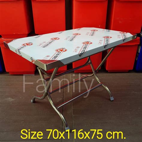 โต๊ะพับสแตนเลส ทั้งตัว เกรด304 โต๊ะสแตนเลส โต๊ะเหลี่ยมสแตนเลส โต๊ะพับ