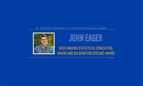 John Eager 2024 Oscar Awardee Department Of Statistics