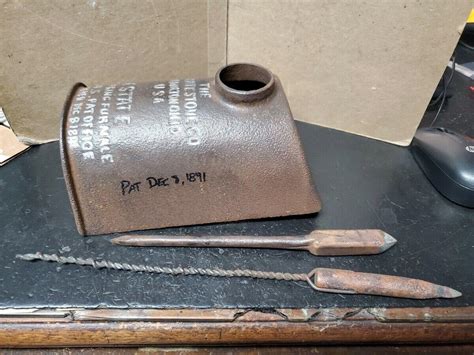 Antique Estate Stove Co Hamilton Oh Pat 1891 Soldering Furnace W 2