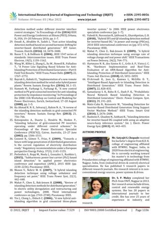 ANALYTICAL STUDY OF DIFFERENT TECHNIQUES FOR ISLANDING DETECTION OF PV GRID TIED SYSTEM PDF