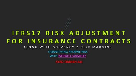 ifrs17 risk adjustment modeling pdf business accounting and finance