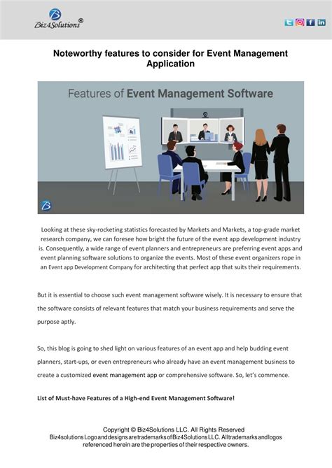 ppt event management software checklist of salient features to