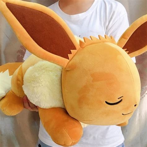 Pokemon Eevee Pillow Sleeping Stuffed Eevee Pokemon Plushie Pulse