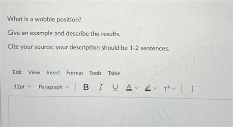 Solved What Is A Wobble Position Give An Example And
