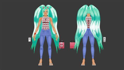 3d Model Brazilian Hatsune Miku Scene Vr Ar Low Poly Cgtrader