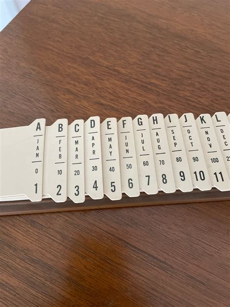 Vintage File Sorting Strip 1970s Amberg File Index Sorter Model P 31 No 40652 Alphabetical