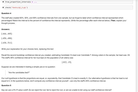 Solved 2 Interpreting Confidence Intervals The Staff